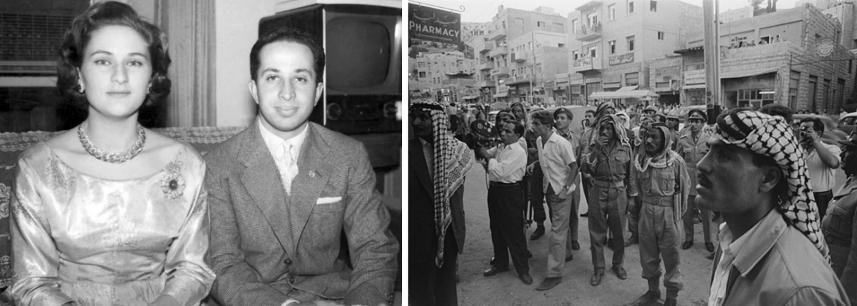shadow wars – King Faisal II and Crowd of men and soldiers watching a ...